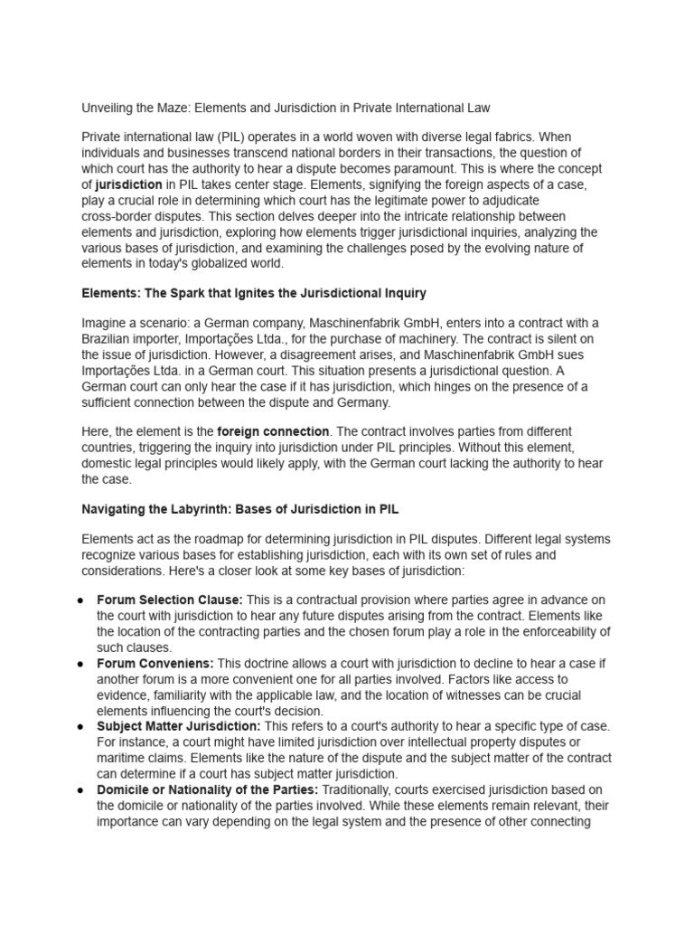 Explain Jurisdiction in Topic Significant Role Of... | PDF ...