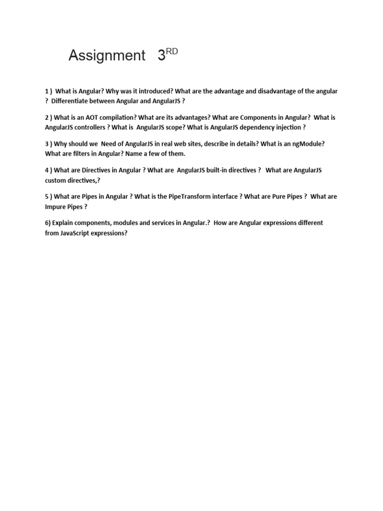 Assignment 3RD and 4TH | PDF | Angular Js | Information Technology Management