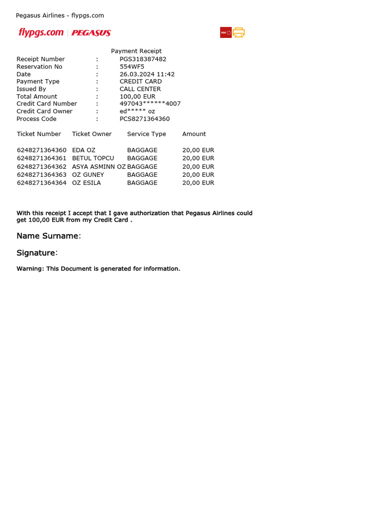 554WF5 Receipt | PDF