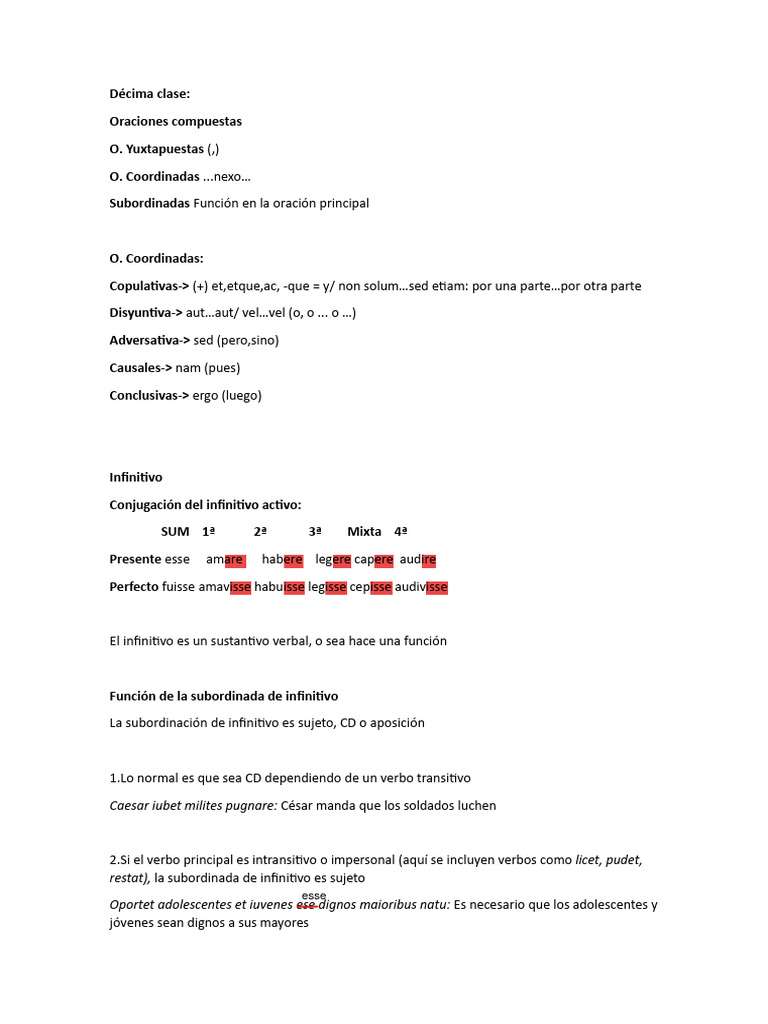 Décima Clase | PDF | Verbo | Asunto (gramática)