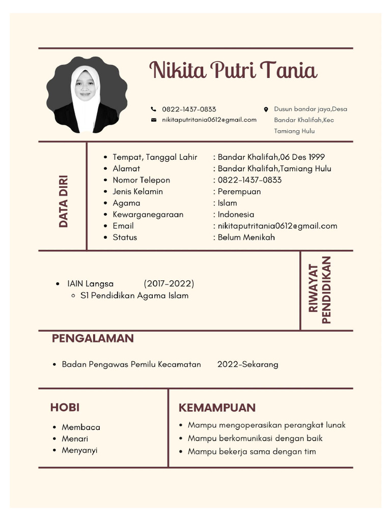 CV Bagi Pelamar Kerja | PDF