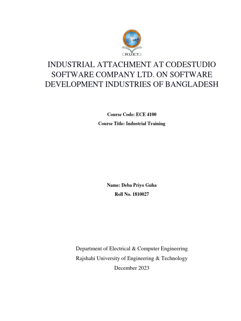 1810027-ECE 4100 Industrial Training-Report | PDF | Statistical Classification | Machine Learning