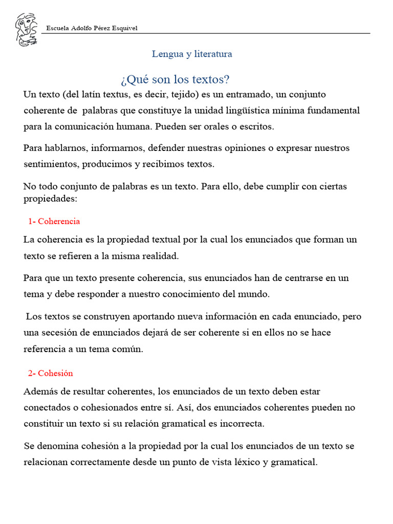 Coherencia y cohesión textual | PDF | Thor | Lingüística