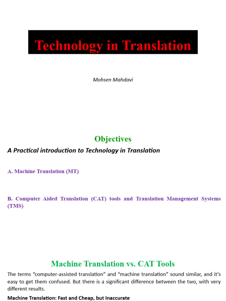 Technology in Translation Explained | PDF | Translations | Computing