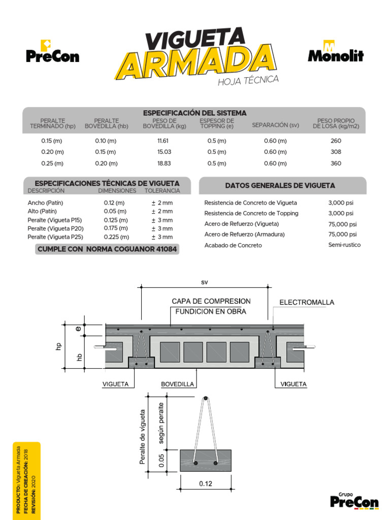 Vigueta Armada Monolit | PDF