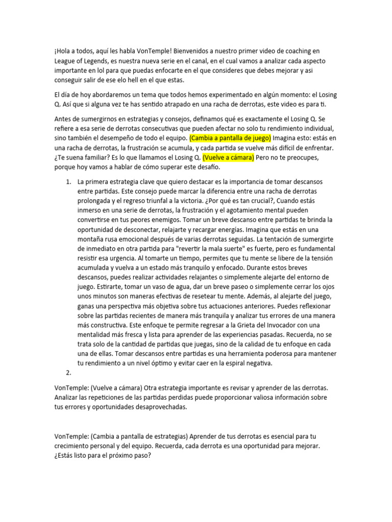 Que Es El Losing Q | PDF | Sicología