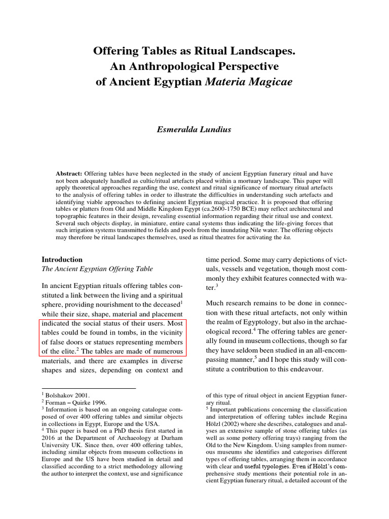 Offering Tables As Ritual Landscapes, 70451-Article Text-196712-1-10 ...