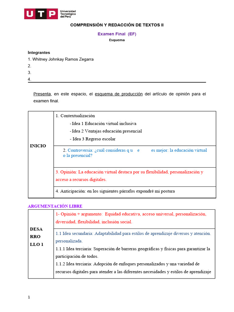 Esquema para Examen Final (EF) | PDF | Modificación de comportamiento ...