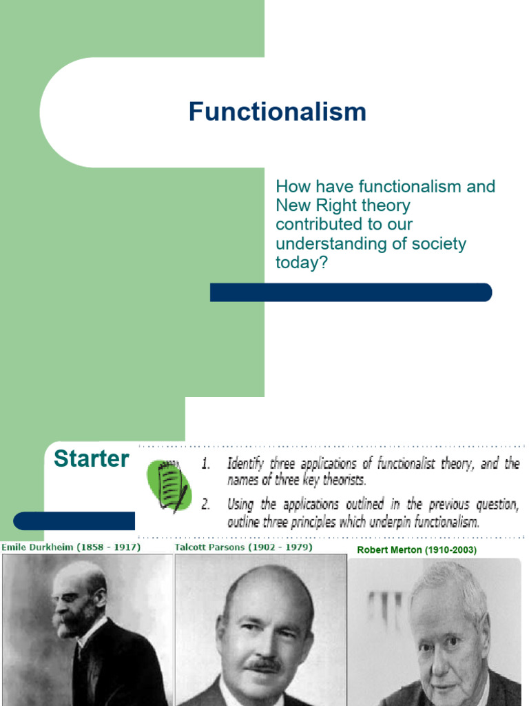 Lesson 1 Functionalism | Download Free PDF | Émile Durkheim | Solidarity