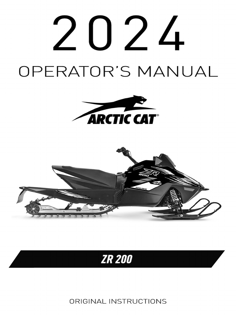2024 ZR 200 Operator Manual | PDF | Gasoline | Engines