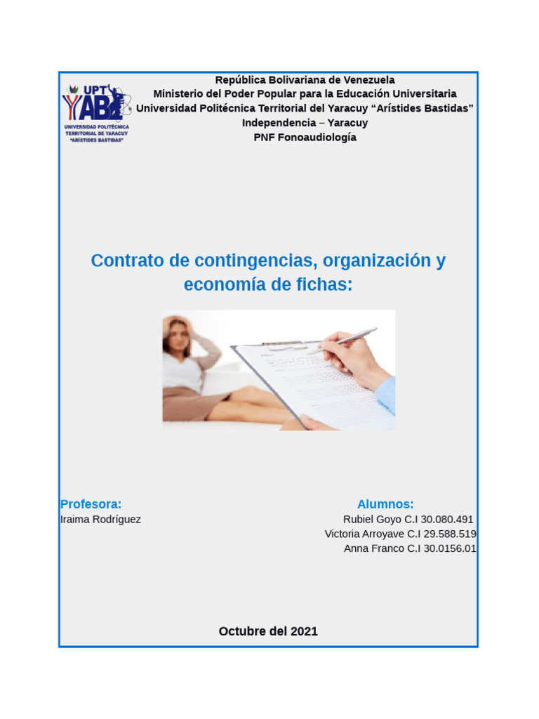 Modif Conducta - Contingecias y Contrato Conductual | PDF ...