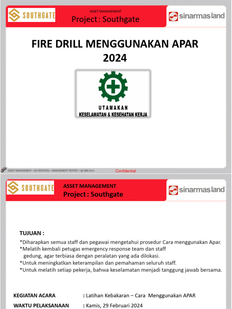 Fire Drill Menggunakan Apar - 29 Februari 2024 | PDF