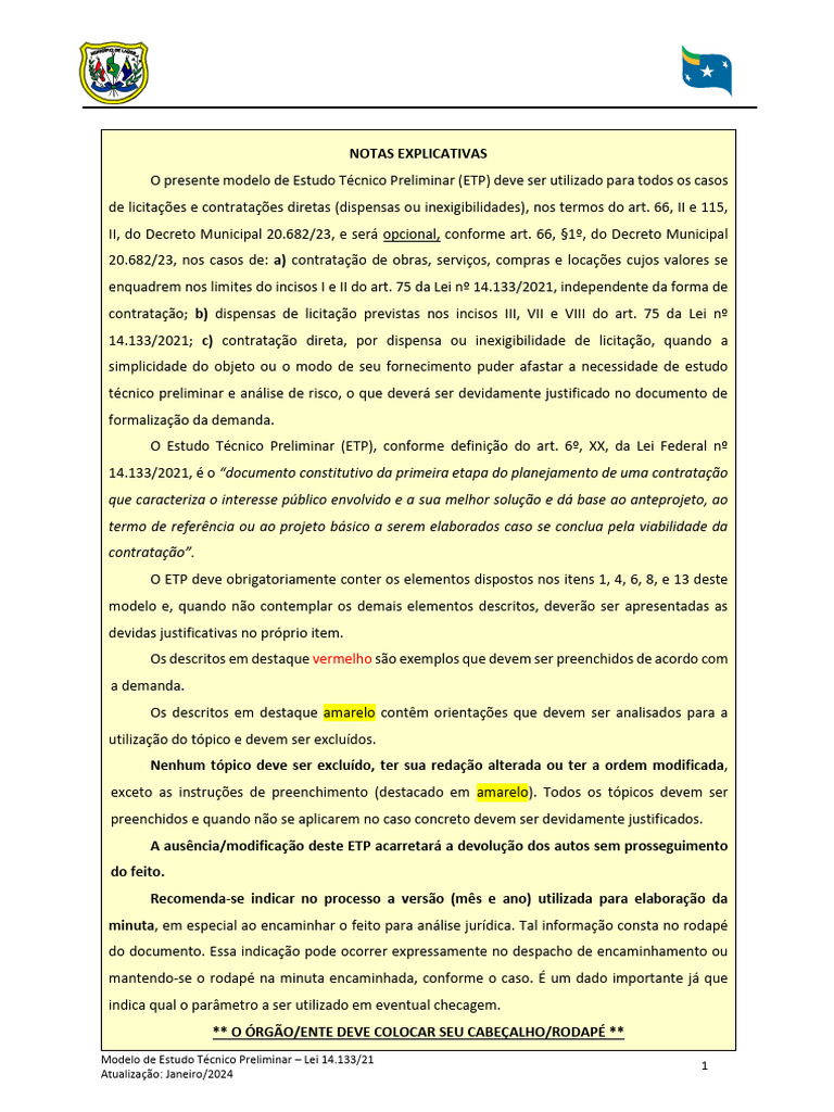 Modelo-estudo-tecnico-preliminar-pdf-Prefeitura de Lages | PDF ...