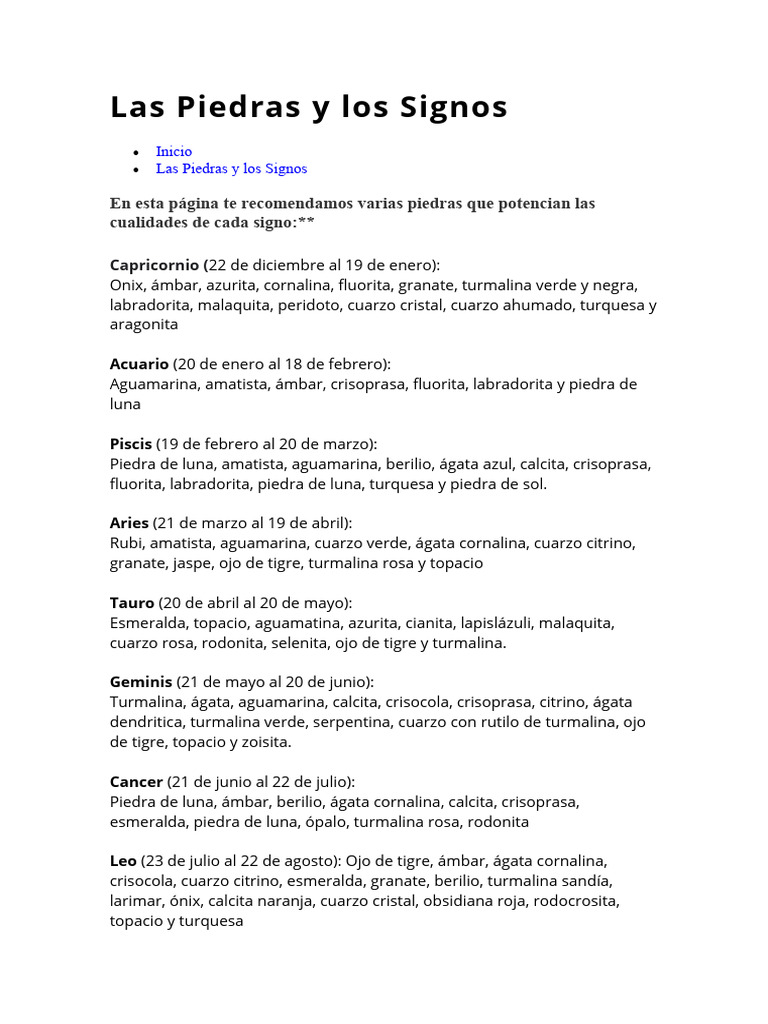 Las Piedras y Los Signos | PDF