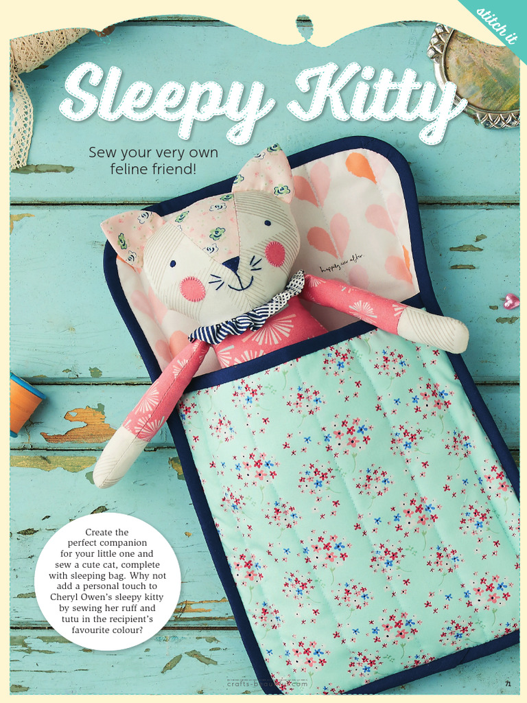 Sew A Sleepy Kitty | PDF | Seam (Sewing) | Sewing