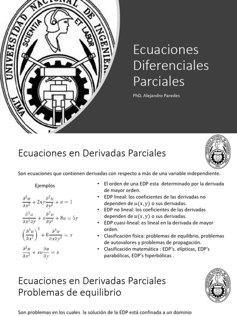 EDP Elipticas | PDF | Ecuación diferencial parcial | Ecuaciones
