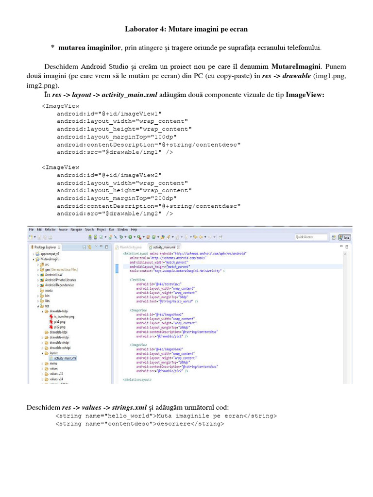 Laborator 4 - Mutare Imagini Pe Ecran | PDF