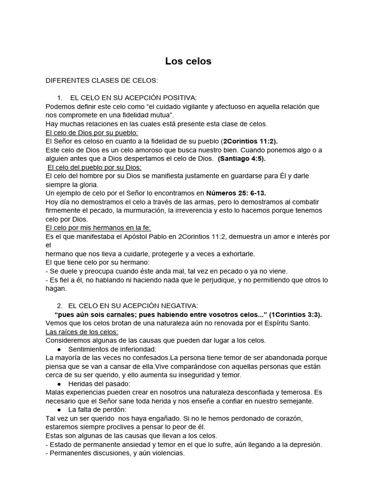 Los Celos | PDF | Celos | Envidia