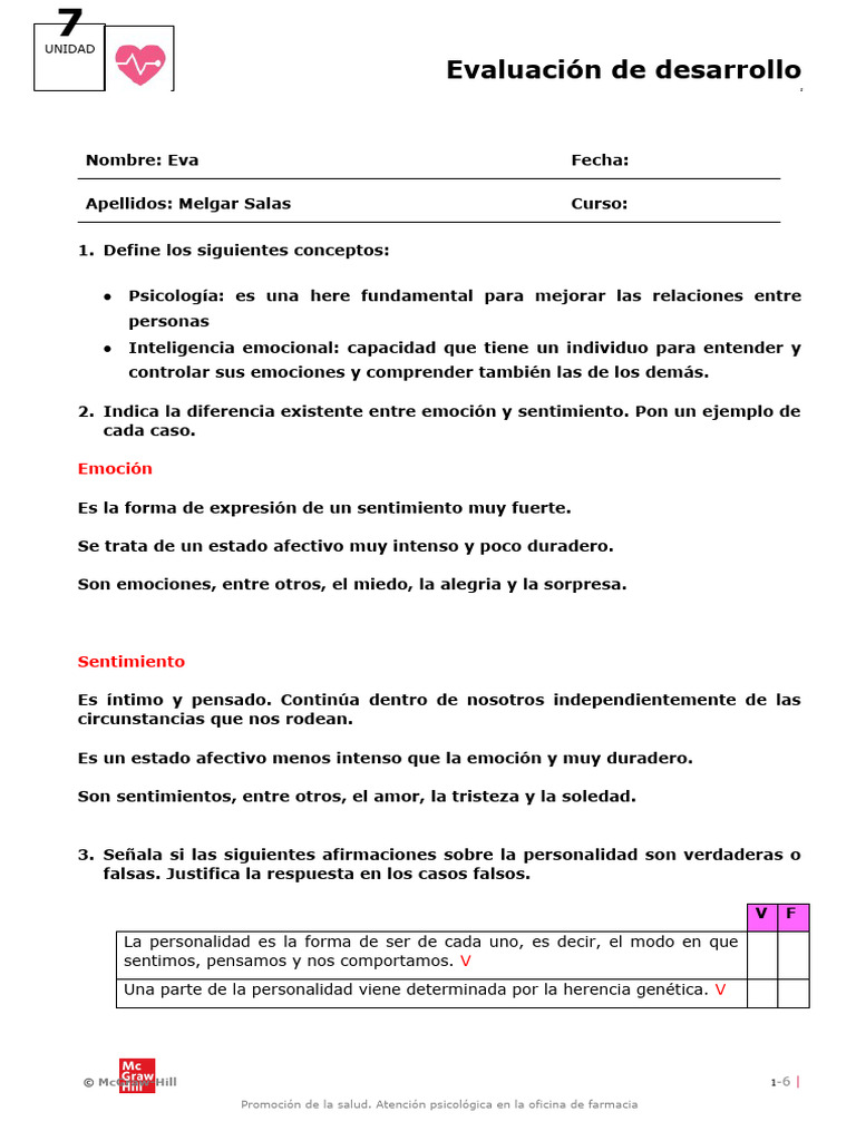 Dllo 7 SS | PDF | Las emociones | Ansiedad