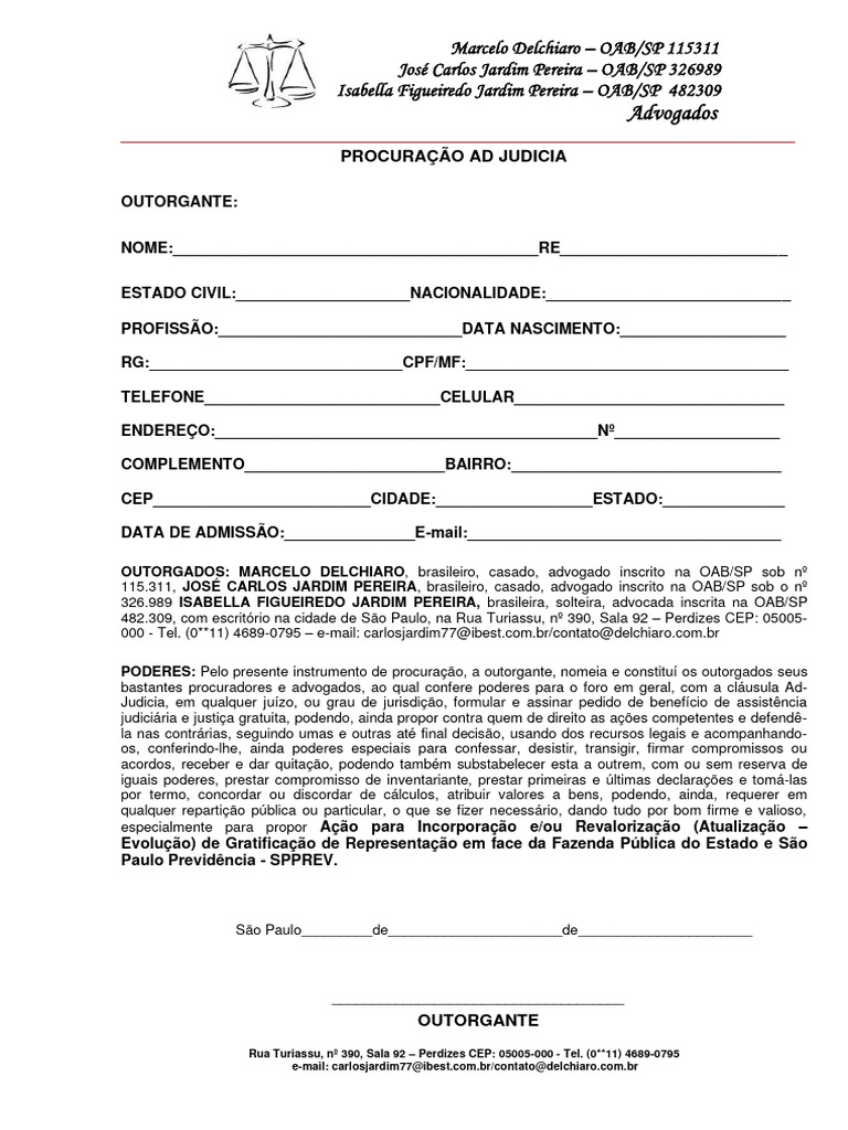04 Procuração Incorp Gratif. | PDF | Advogado | Justiça
