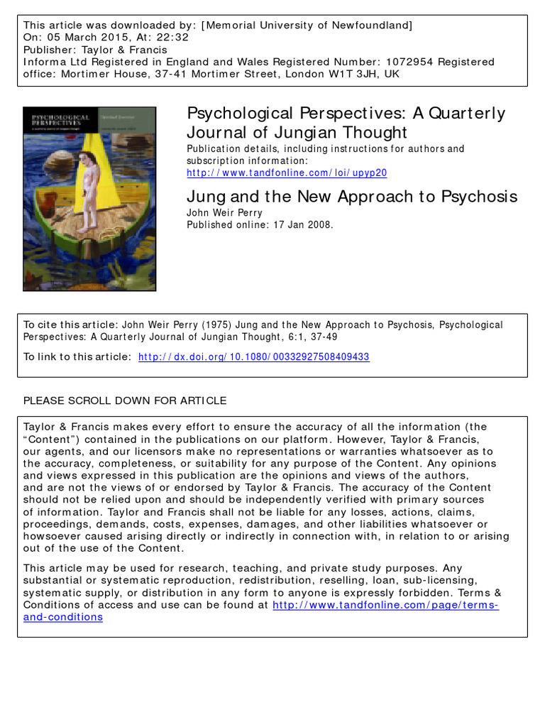 Perry 1975 | PDF | Carl Jung | Psychology