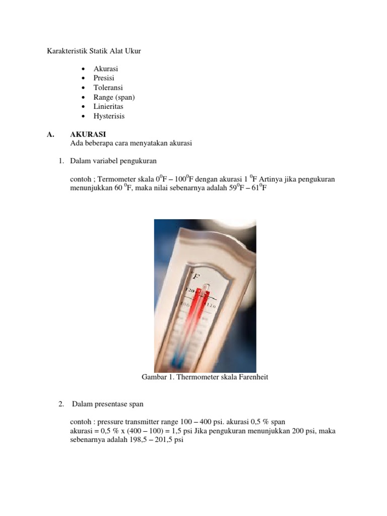 Karakteristik Statik Alat Ukur | PDF