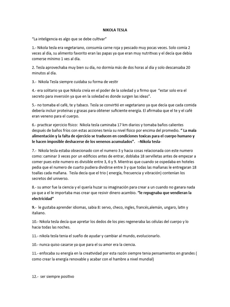 Nikola Tesla | PDF | Nikola Tesla