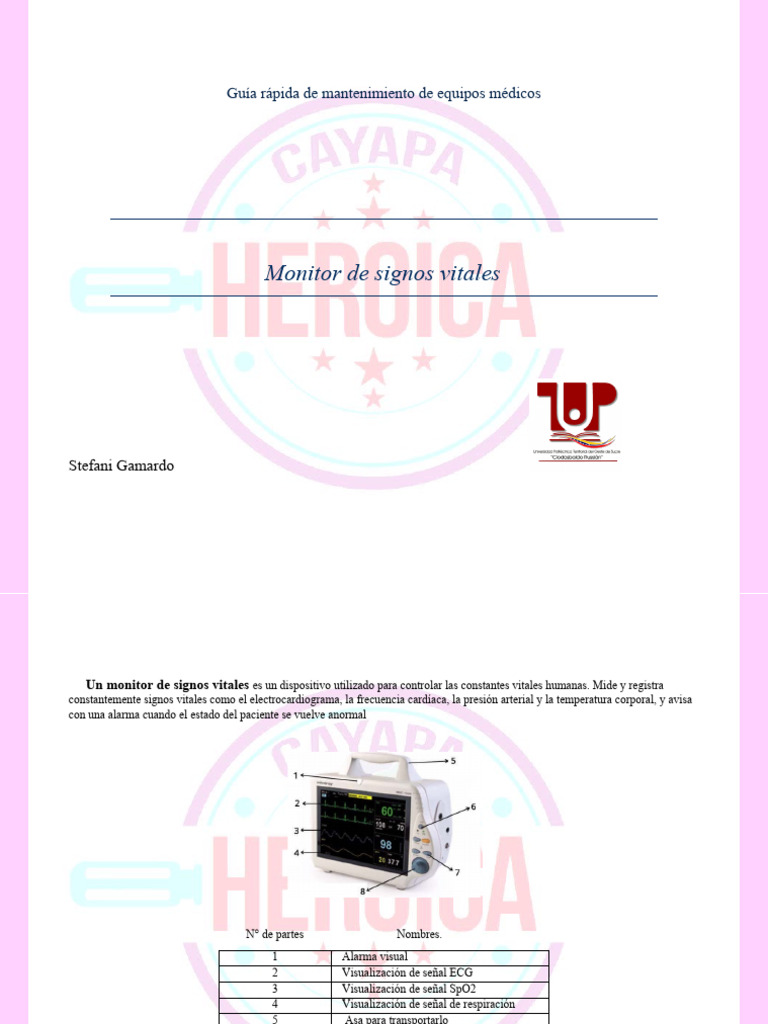 Monitor de Signos Vitales | PDF | Presión sanguínea | Electrocardiografia