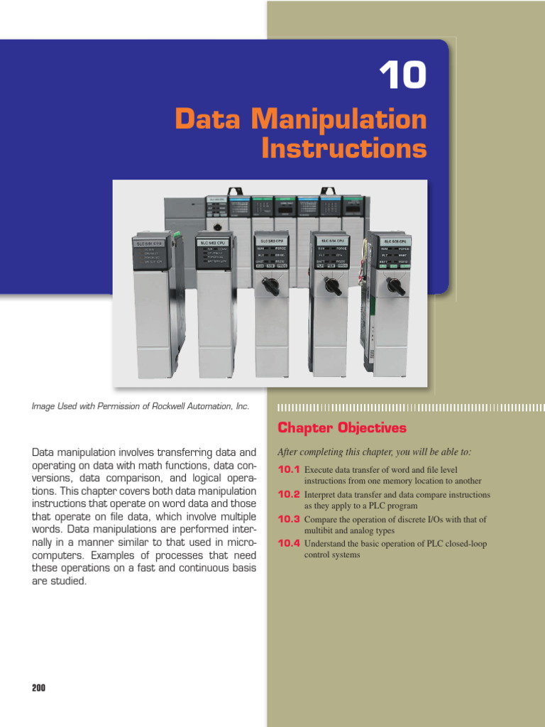 Data Manipulation Instructions in PLCs | PDF | Programmable Logic ...