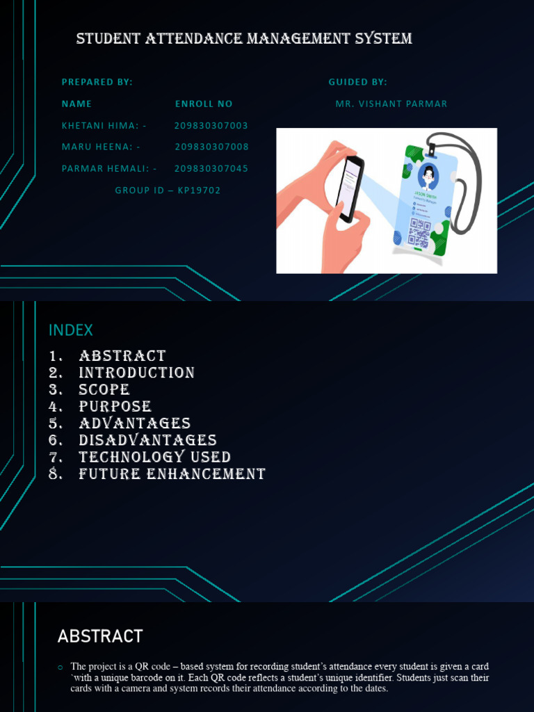 QR Code Student Attendance System | PDF | Qr Code | Barcode