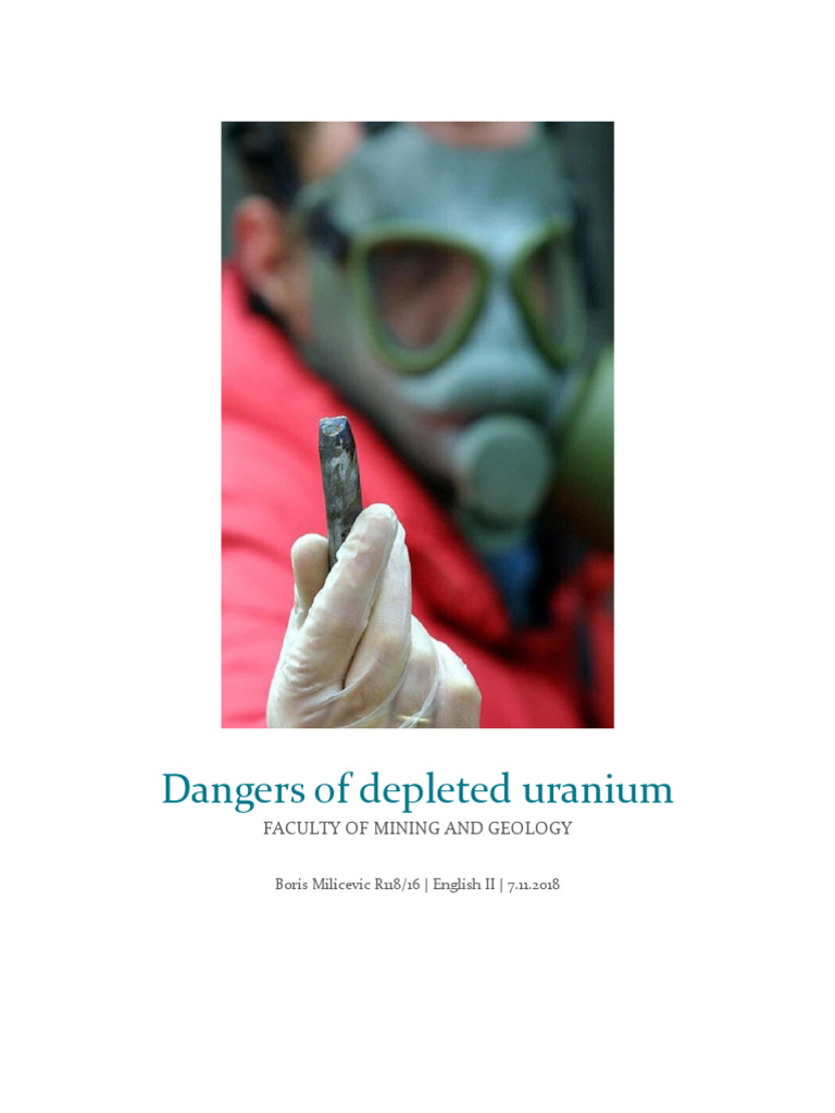 Dangers of Depleted Uranium | PDF | Uranium | Nuclear Energy