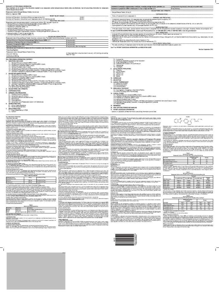 Orig 1 S 000 LBL | PDF | Gastroesophageal Reflux Disease | Clinical Medicine