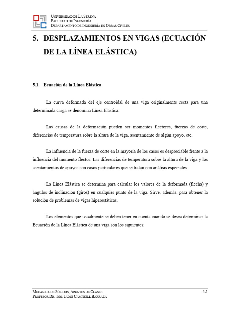 MSOL Cap 5 v2019 | PDF | Viga (Estructura) | Elasticidad (Física)