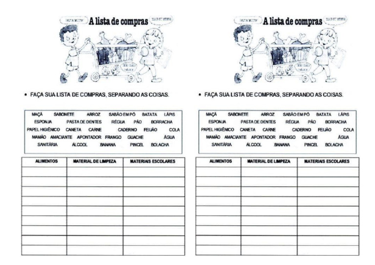 Atividade de Lista de Compras | PDF