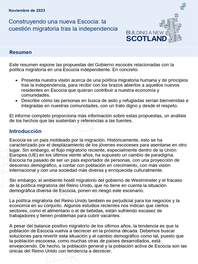 Spanish Translation | PDF | Migración humana | Escocia