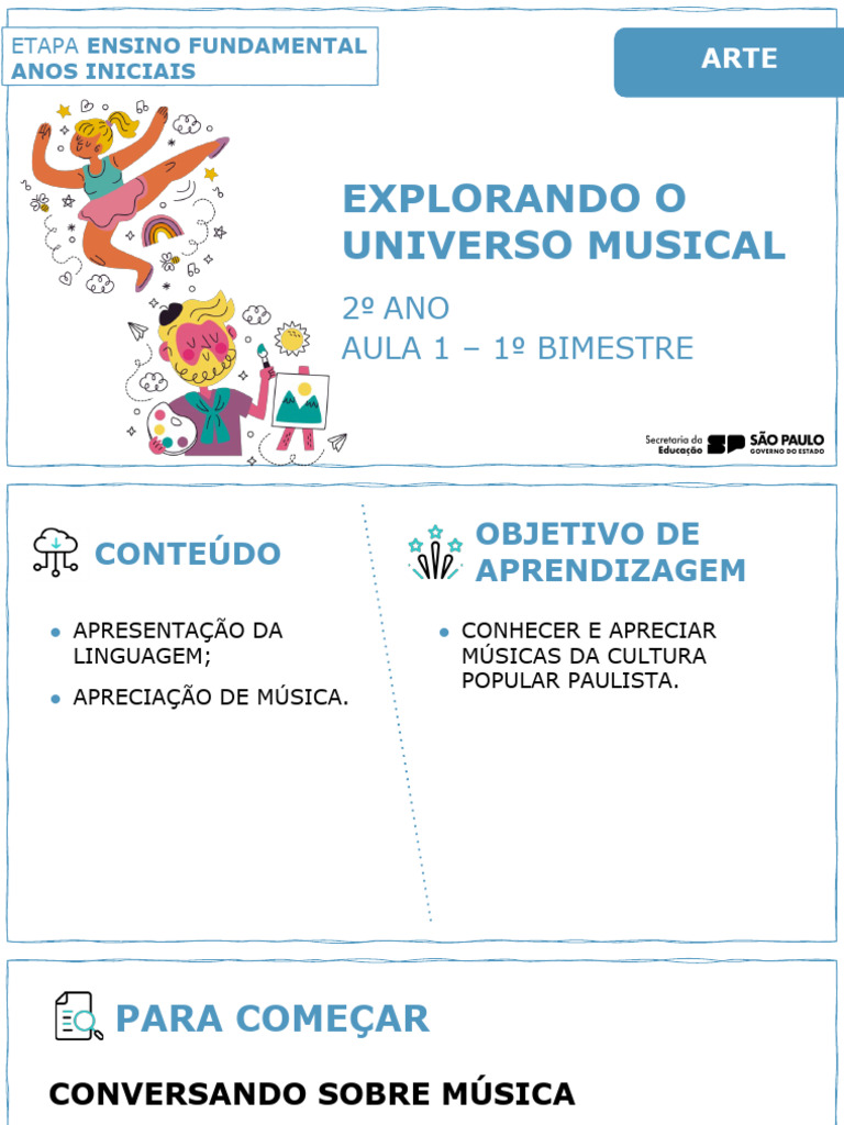 2º Ano Aula De Musica Download Grátis Pdf Aprendizado