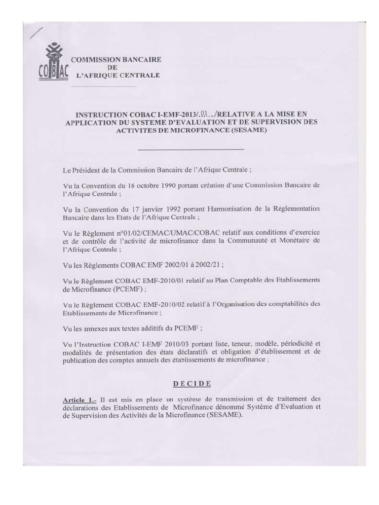 Cobac I Emf 2013 01 Application Sesame - 00005 | PDF