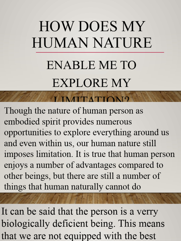 How Does My Human Nature | PDF | Transcendence (Philosophy) | Human Nature