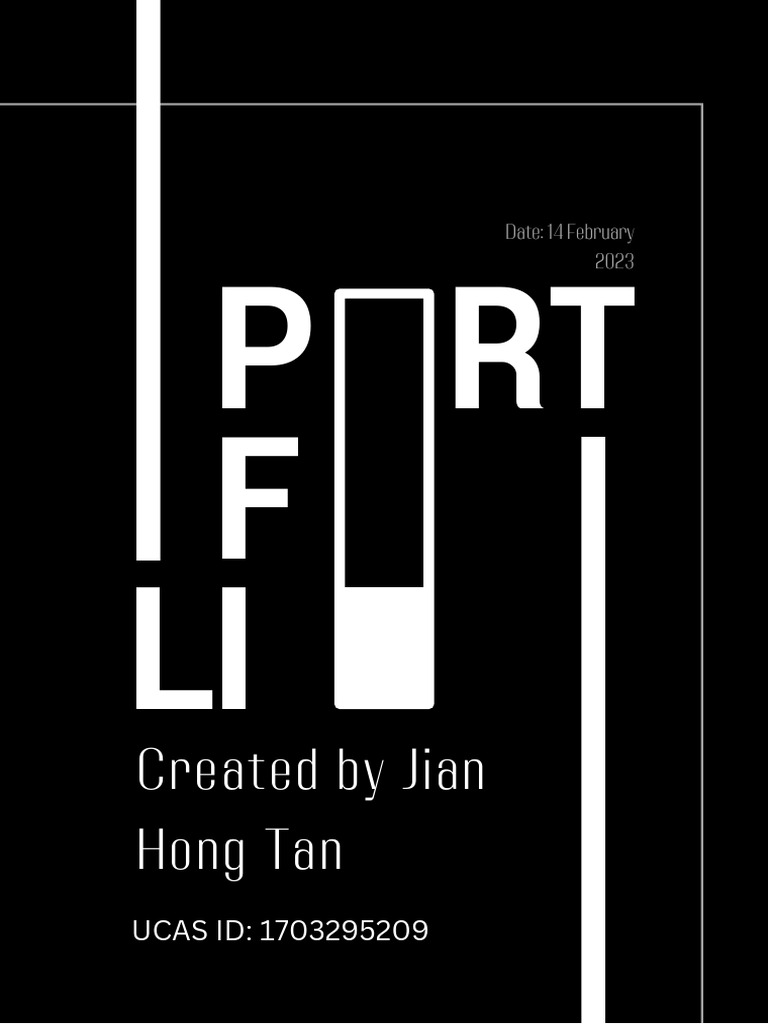 White Decorative Portfolio Cover Document | PDF | Drawing | Pencil