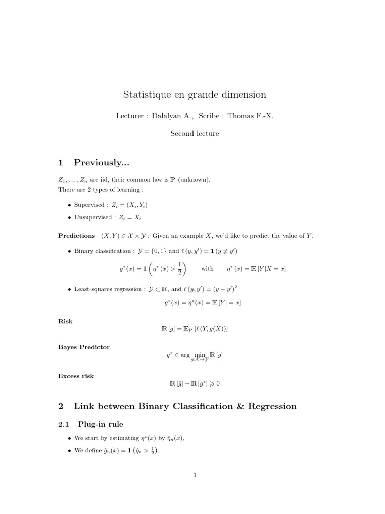 Cours 2 MVA | PDF | Statistical Theory | Statistical Analysis