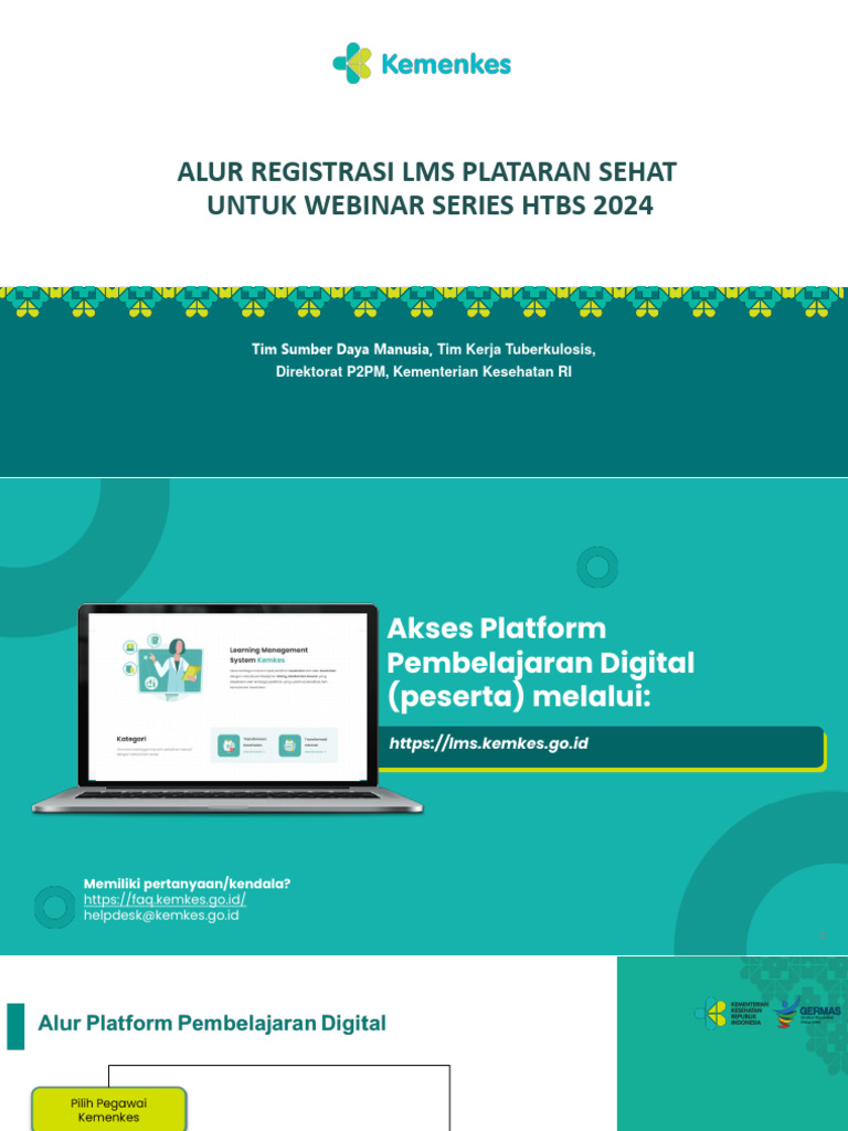 Registrasi LMS Plataran Sehat 2024 | PDF