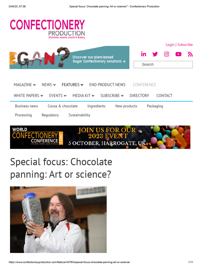 Special Focus - Chocolate Panning - Art or Science - Confectionery ...