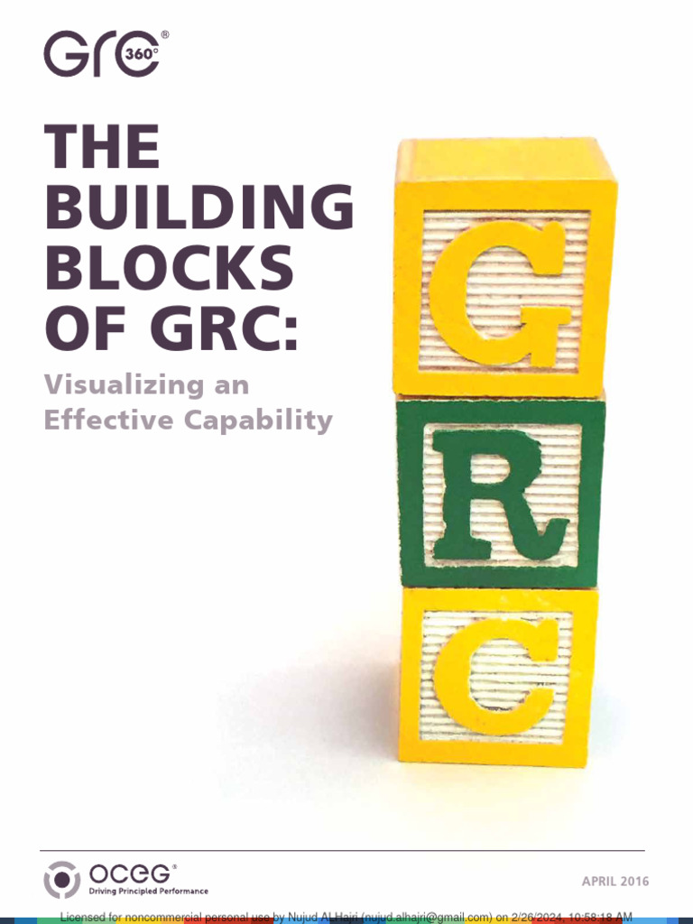 The Building Blocks of GRC | PDF | Risk | Software As A Service
