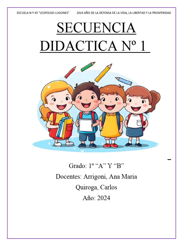SECUENCIA DIDACTICA #1 Primer Grado 45 | PDF