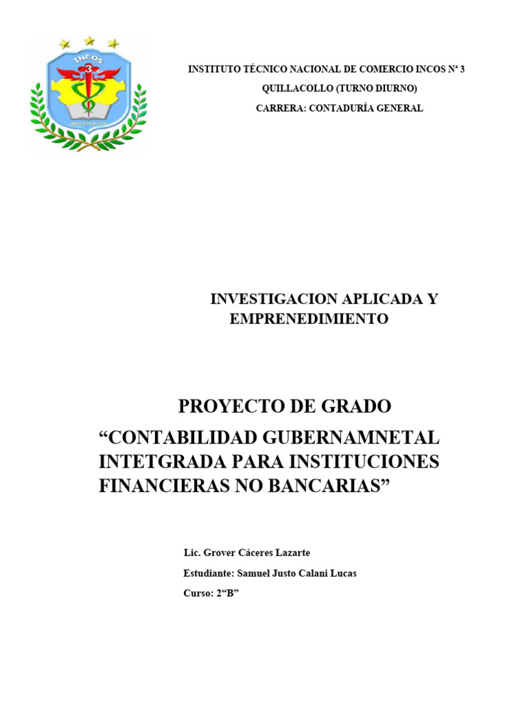 Contabilidad Gubernamental para Entidades Financieras | PDF ...