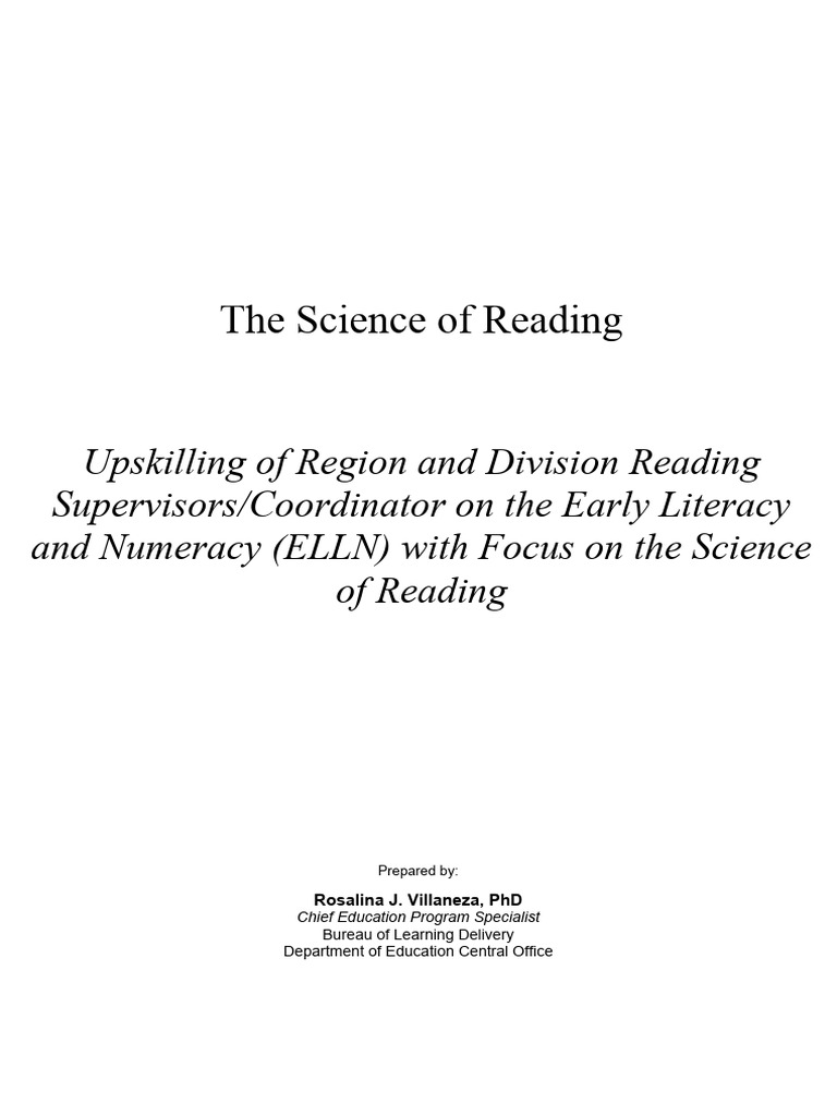 Session Guide The Science of Reading | PDF | Lateralization Of Brain ...