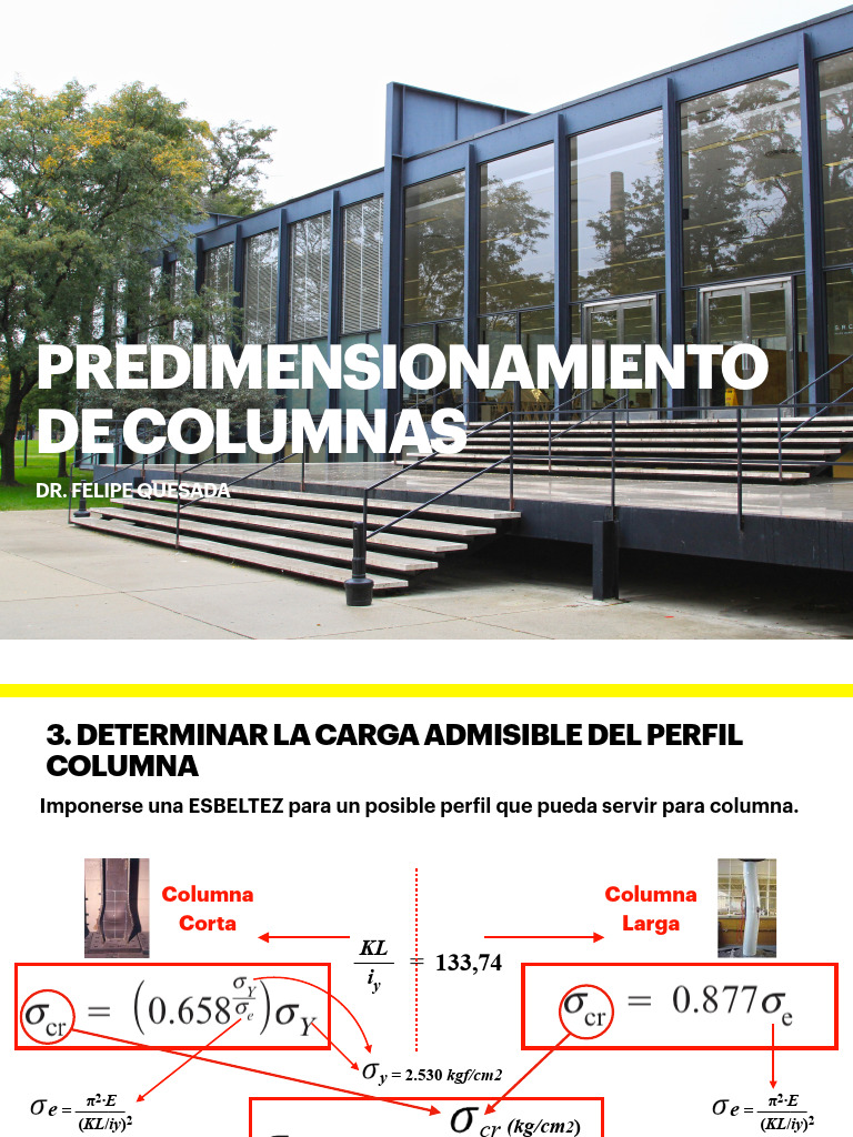 Predimensionamiento de Columnas Metálicas | PDF | Elementos ...
