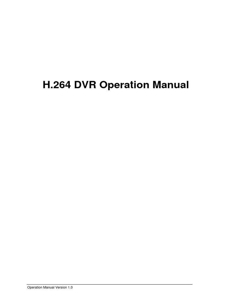 DVR Operation Manual Ver1.0 2 | PDF | Icon (Computing) | Digital Video ...
