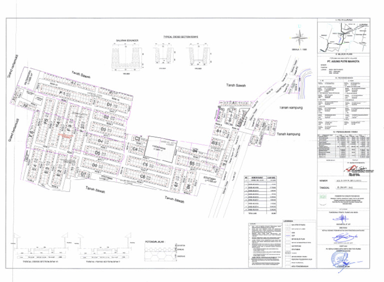 Siteplan Perubahan Mahkota Vilage | PDF