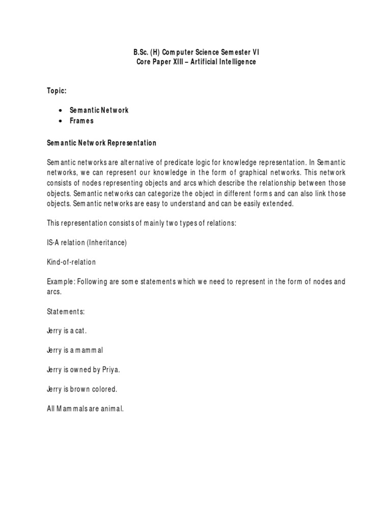 Artificial Intelligence-Week4 | PDF | Knowledge Representation And Reasoning | Artificial ...